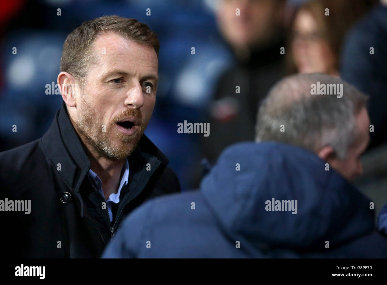 Birmingham City manager Gary Rowett (left) greets Blackburn Rovers ...