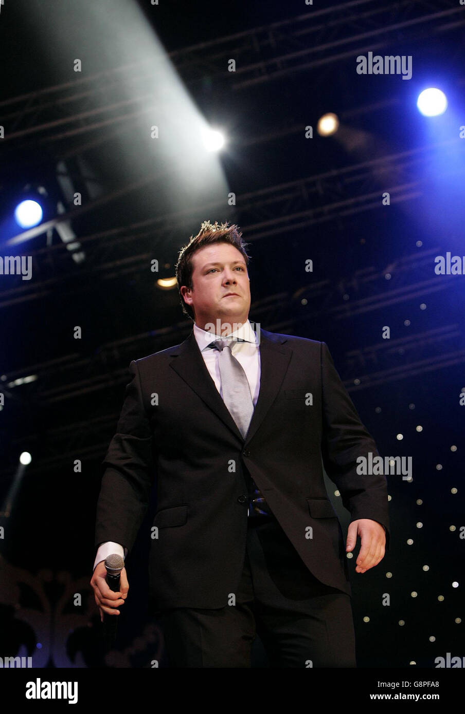 G4's Matt Stiff from Grimsby on stage during BBC Proms in the Park in ...