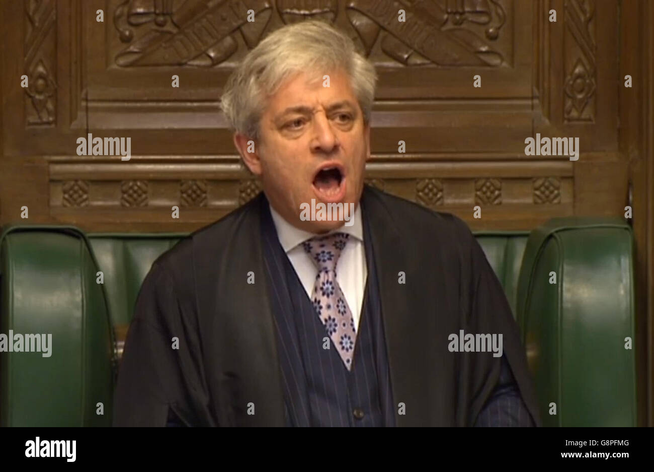 Speaker of the House of Commons John Bercow in the House of Commons ...