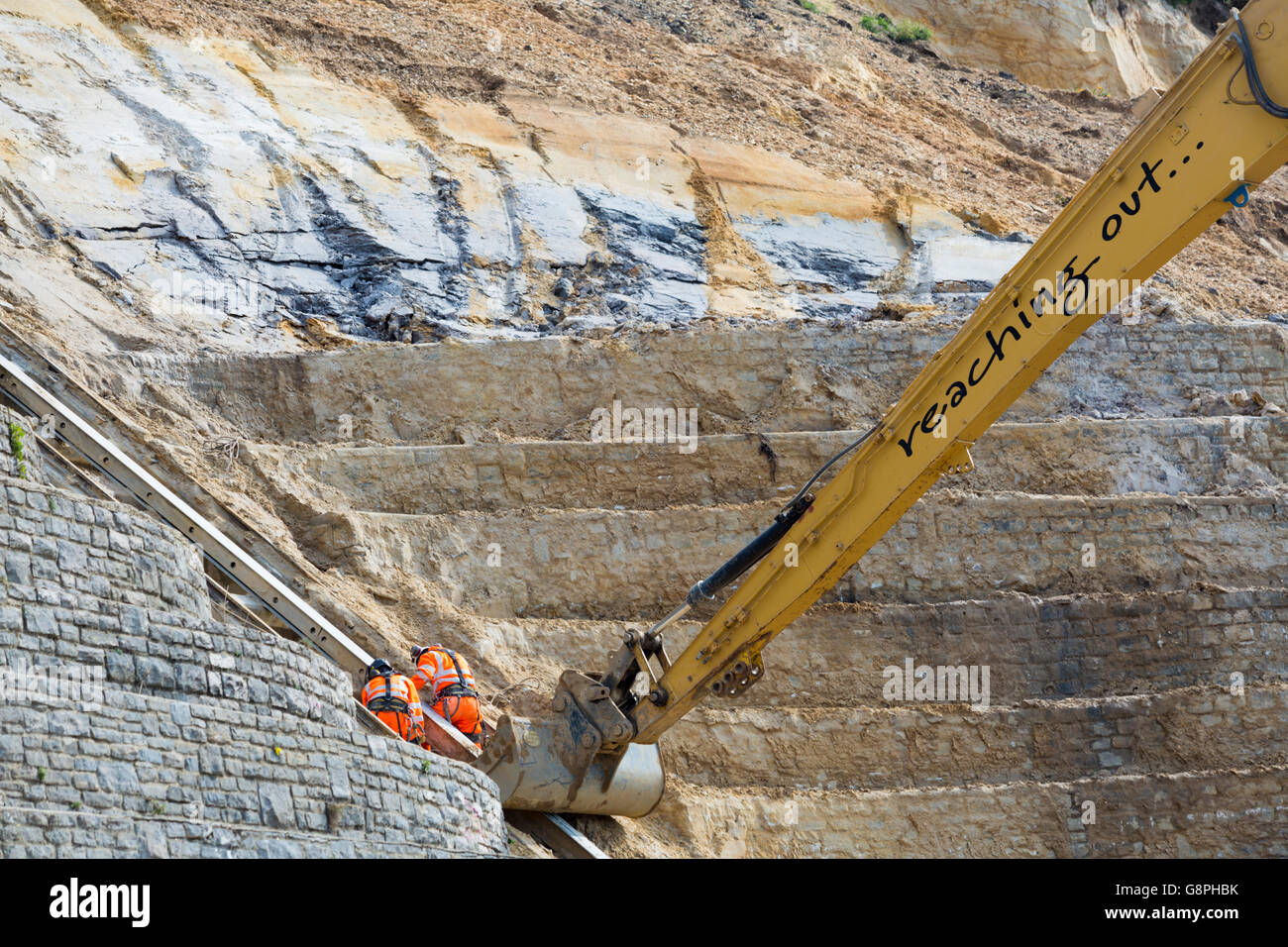 Excavator removing debris from hi-res stock photography and images - Alamy
