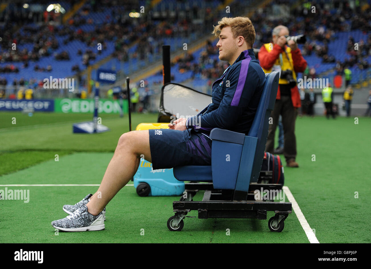 Scotland's David Denton before the 2016 RBS Six Nations match at the ...
