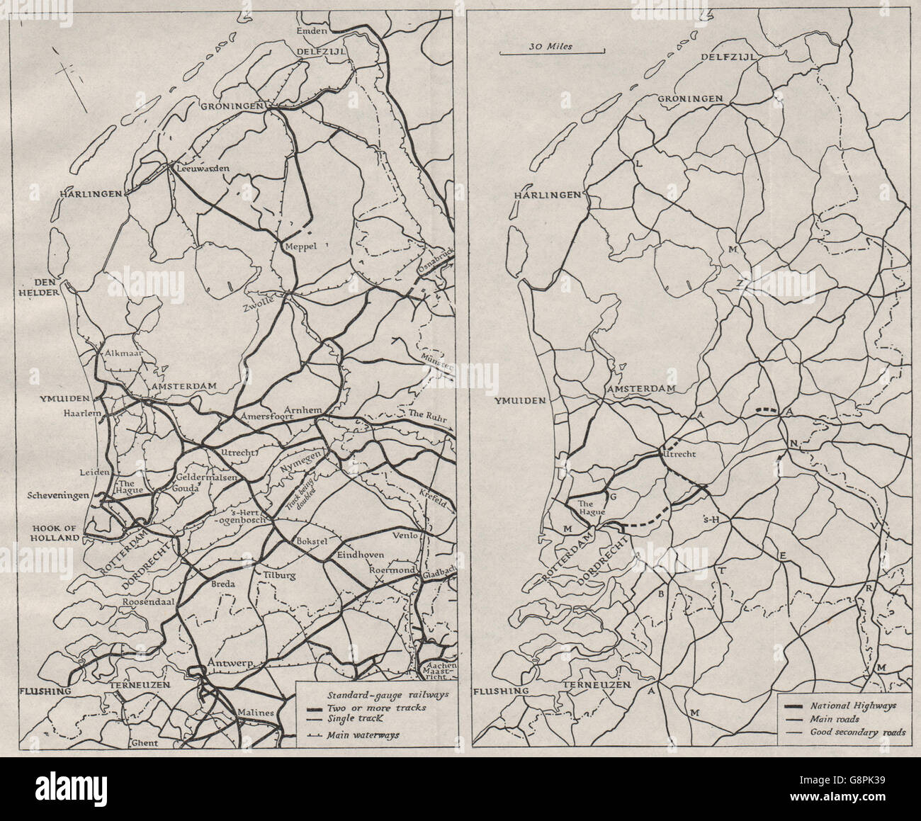 NETHERLANDS: Dutch ports communications. Rd Rail. WW2 RN INTELLIGENCE ...