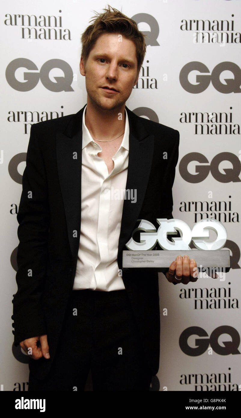 Christopher Bailey receives the Designer of The Year Award, during the ...