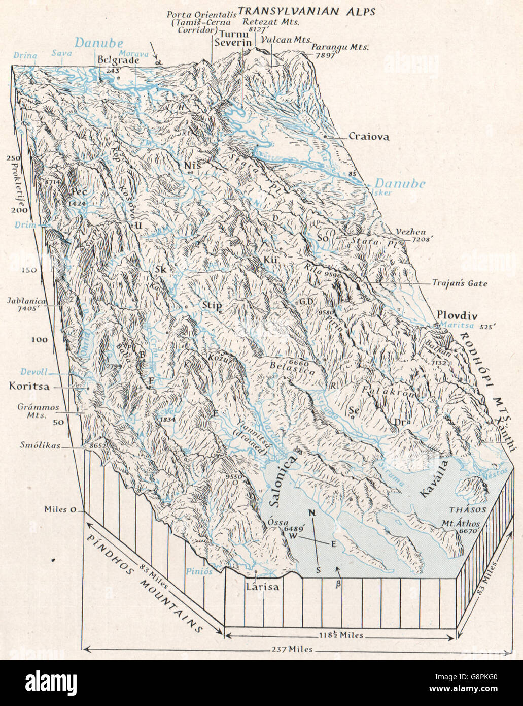 Vintage belgrade map hi-res stock photography and images - Alamy