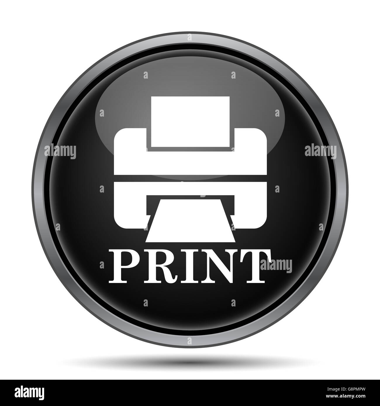 Printer word print icon hi-res stock photography and images - Alamy