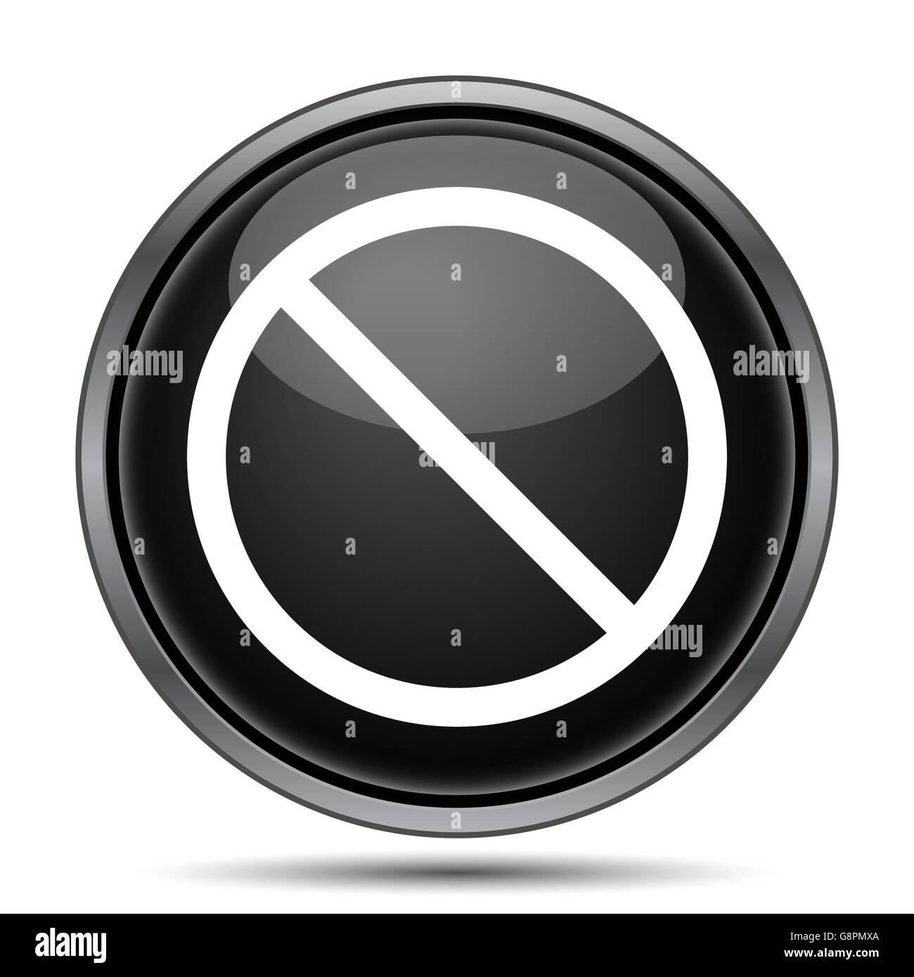 Forbidden icon. Internet button on white background Stock Photo - Alamy