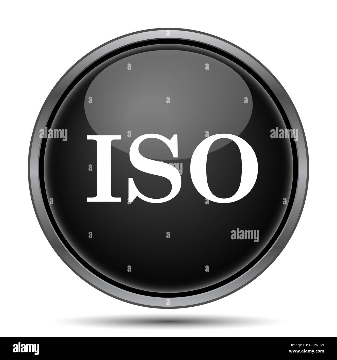 ISO icon. Internet button on white background Stock Photo - Alamy
