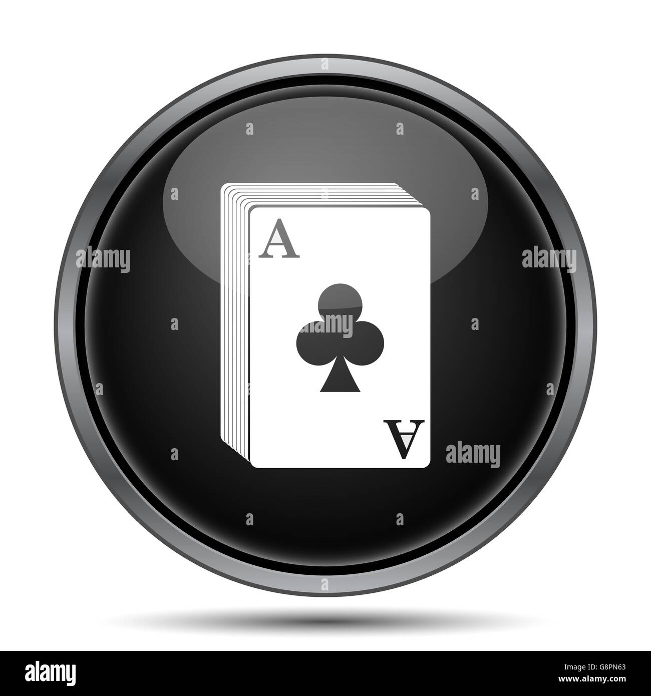 Deck of cards icon. Internet button on white background Stock Photo - Alamy