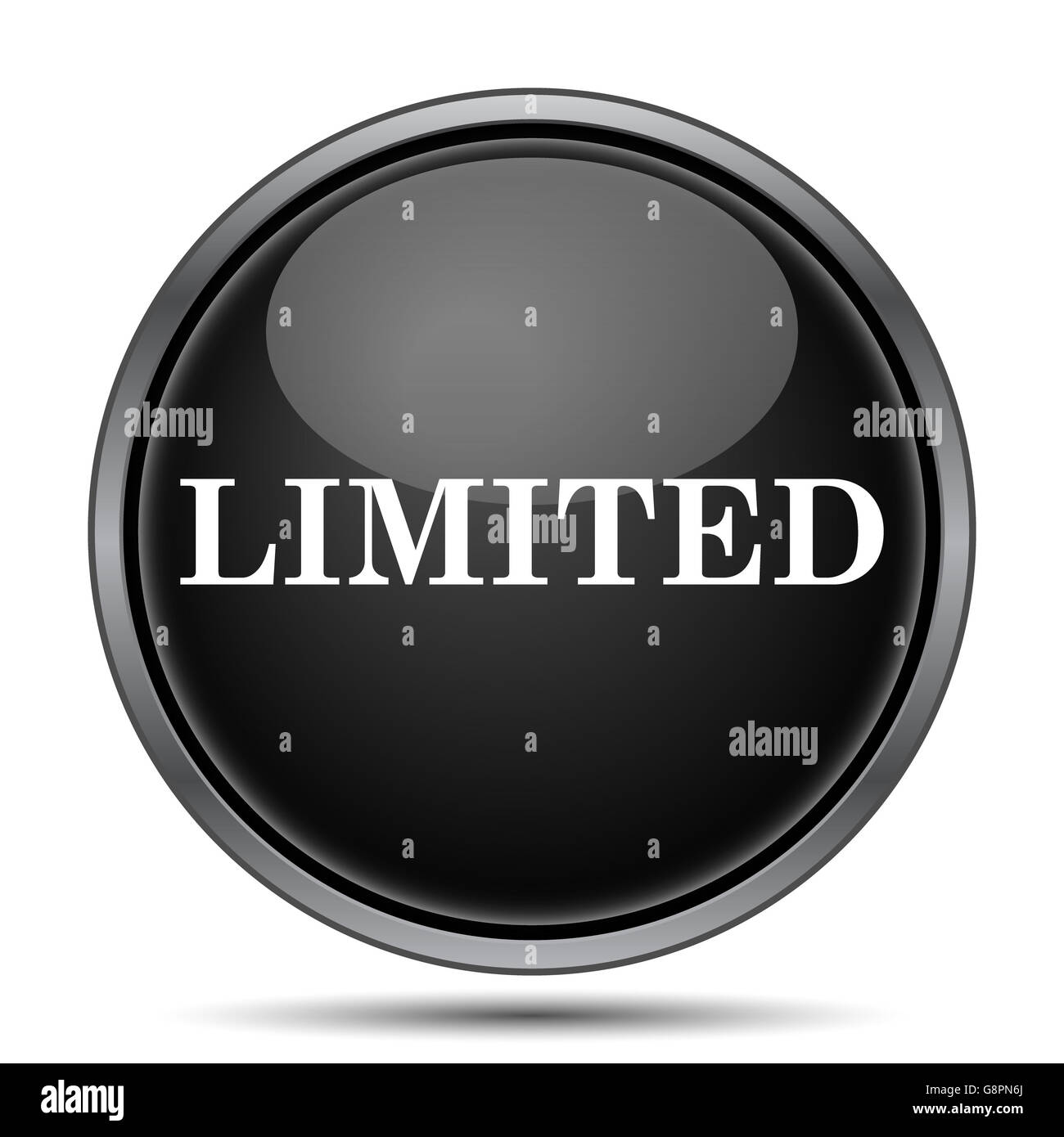 Limited icon. Internet button on white background Stock Photo - Alamy