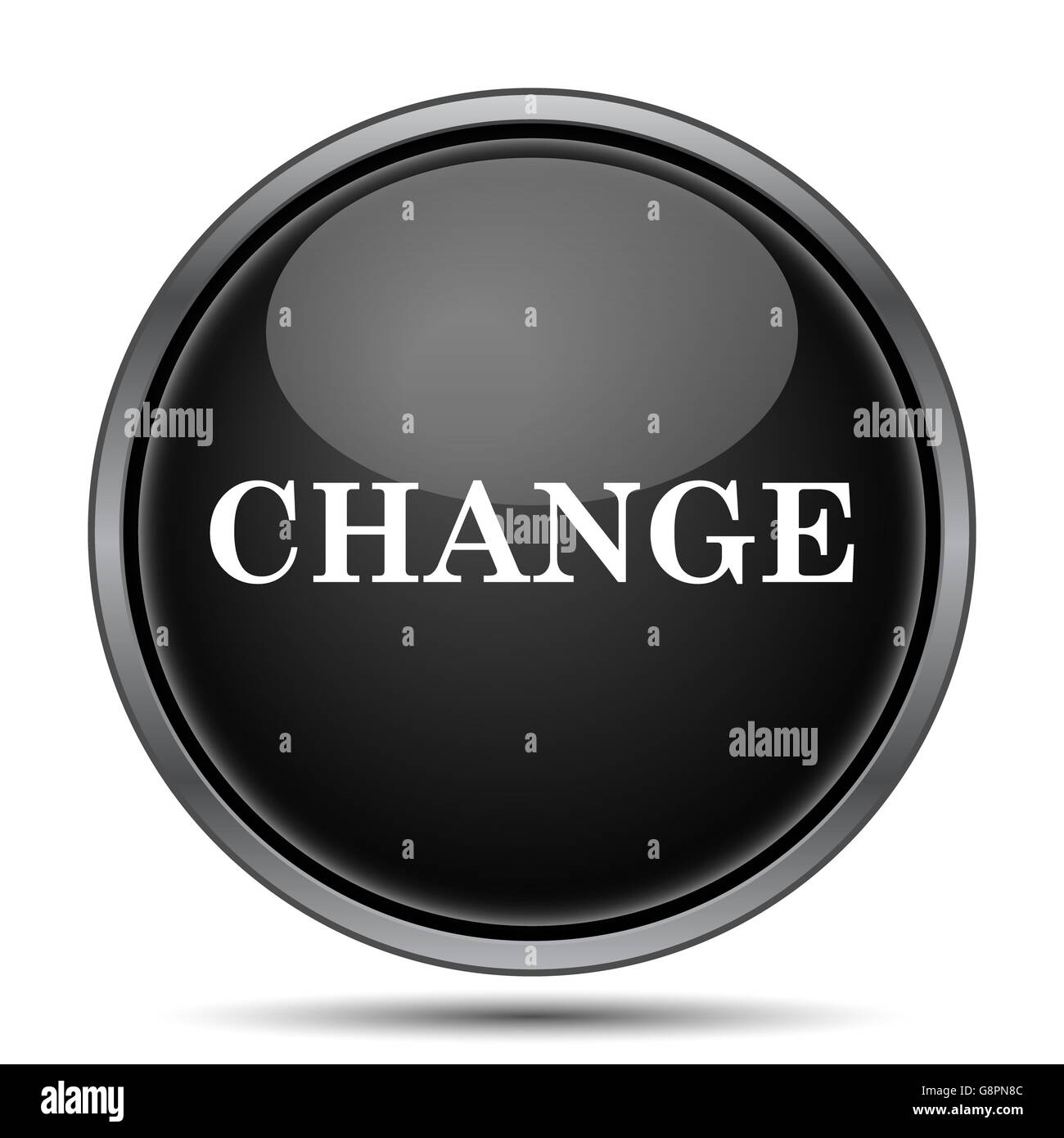 Change icon. Internet button on white background Stock Photo - Alamy