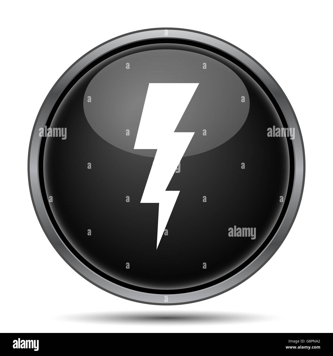Lightning icon. Internet button on white background Stock Photo - Alamy