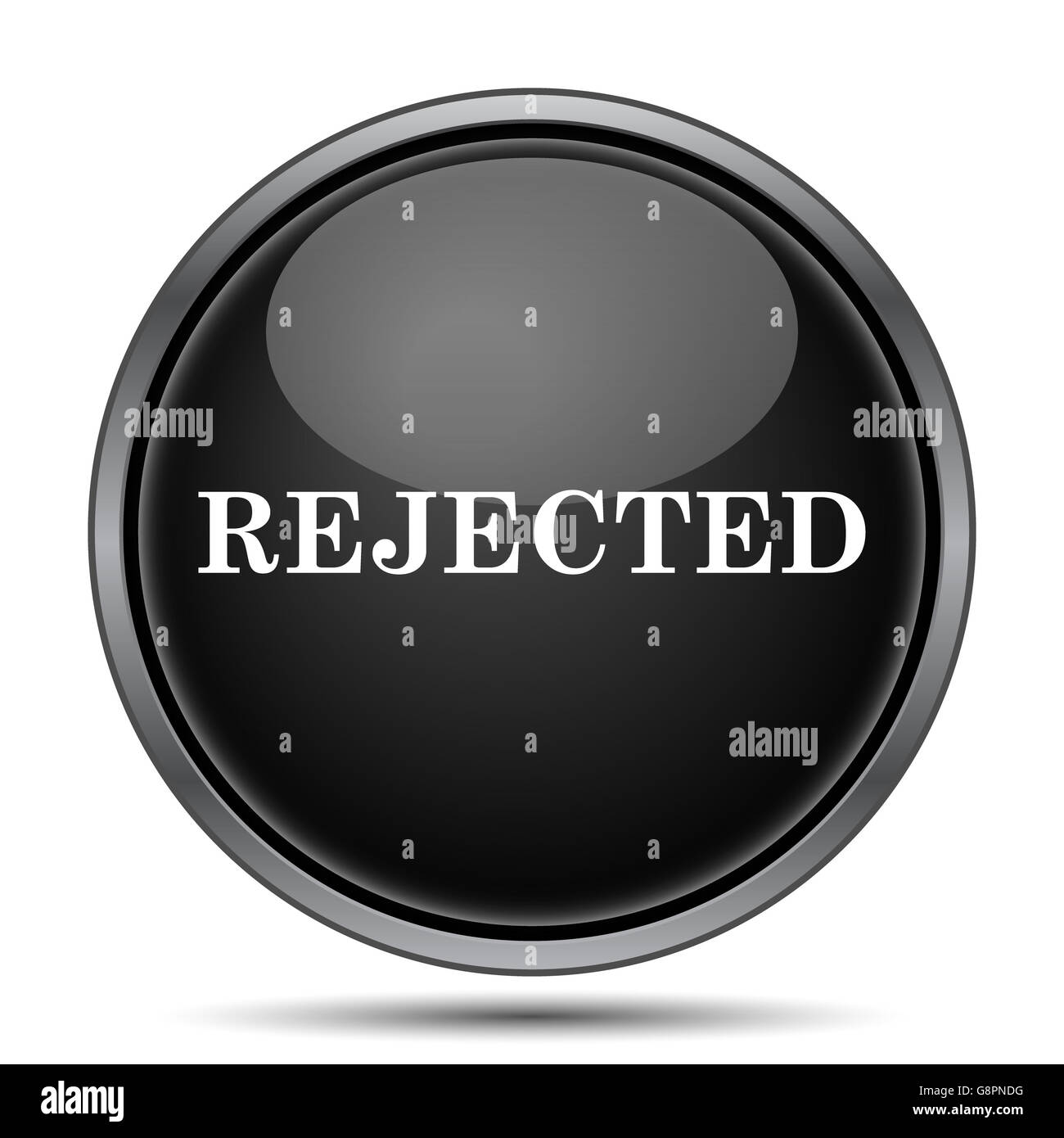 Rejected icon. Internet button on white background Stock Photo - Alamy