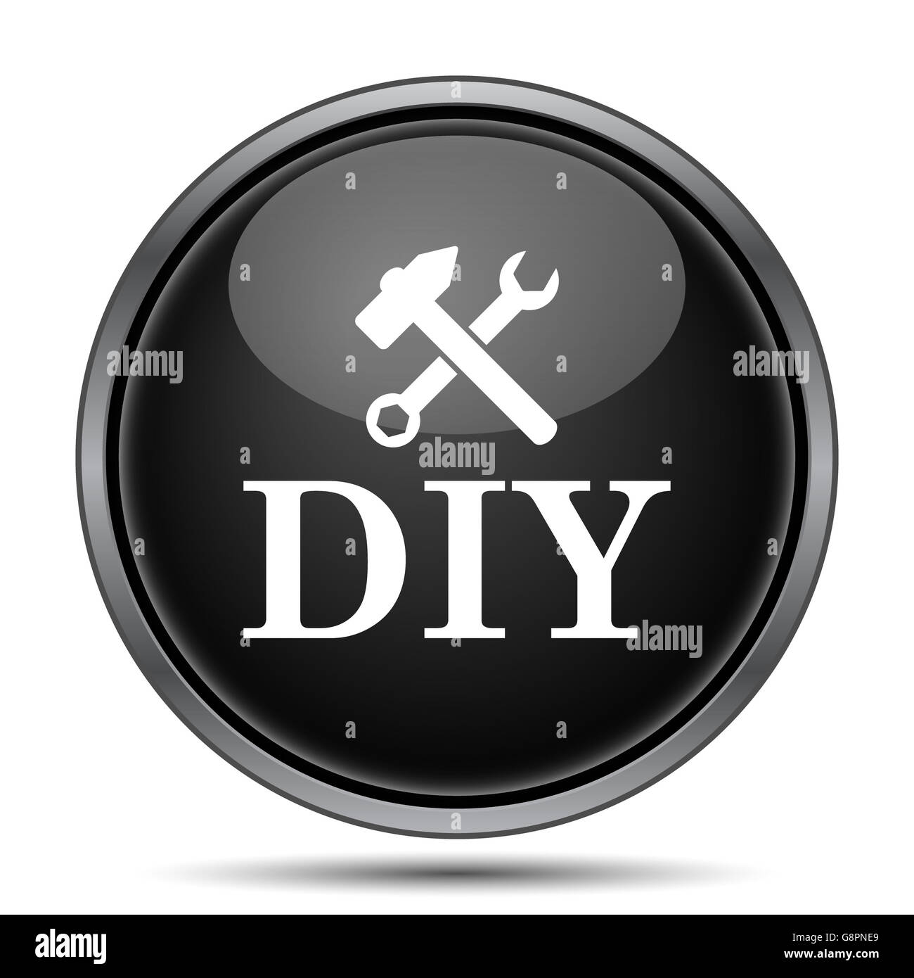 DIY icon. Internet button on white background Stock Photo - Alamy