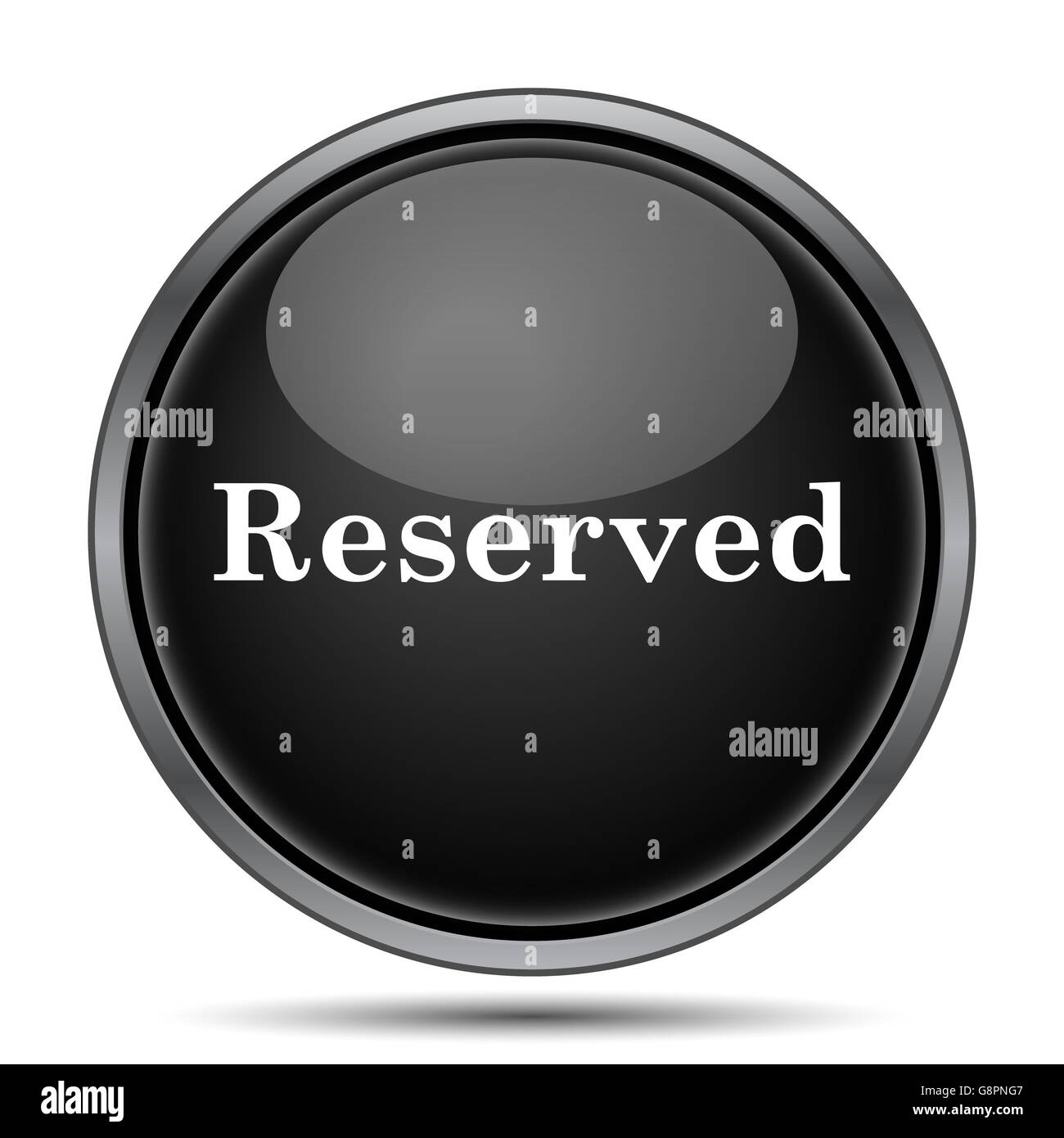 Reserved icon. Internet button on white background Stock Photo - Alamy
