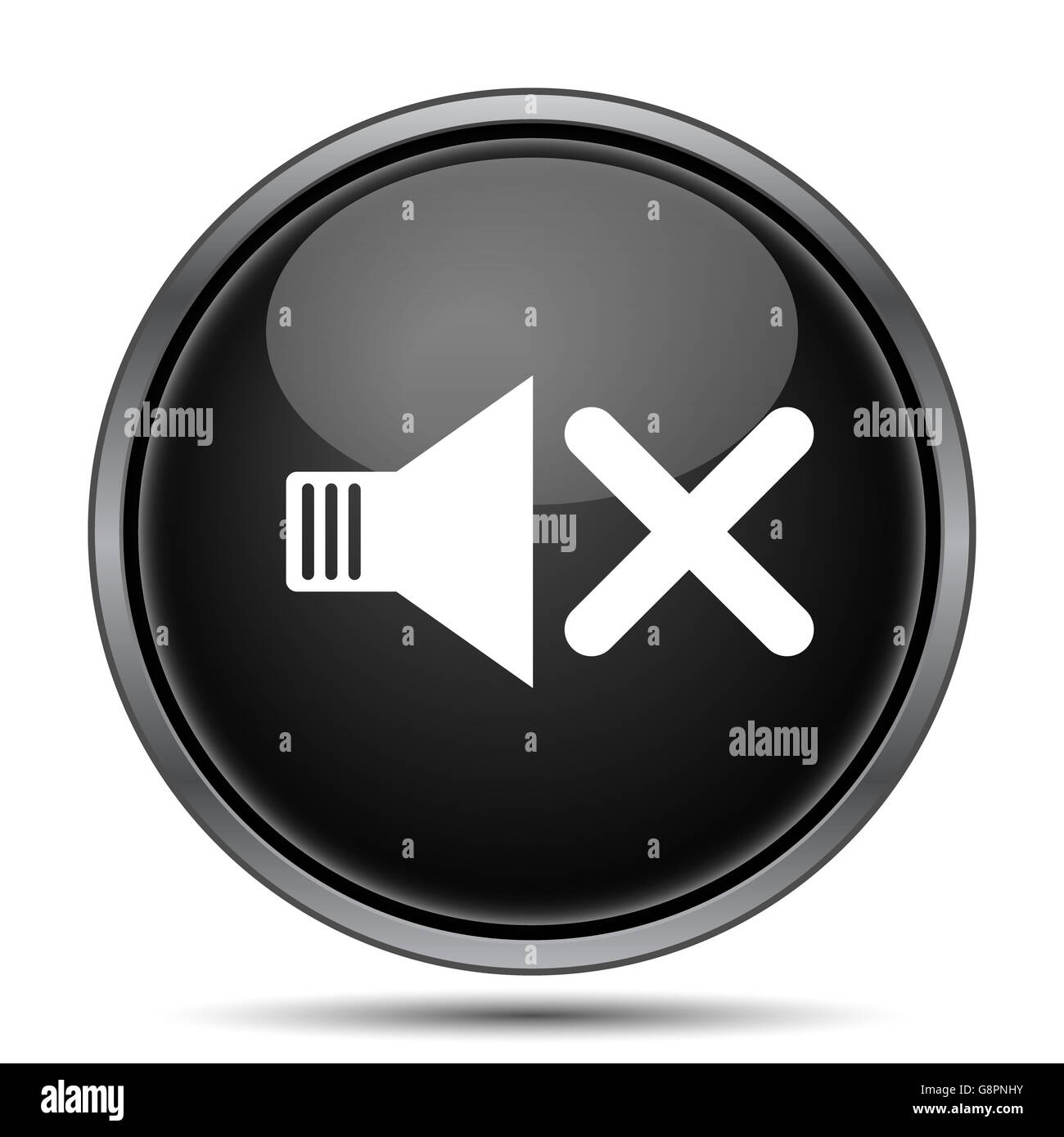 No sound icon. Internet button on white background Stock Photo - Alamy