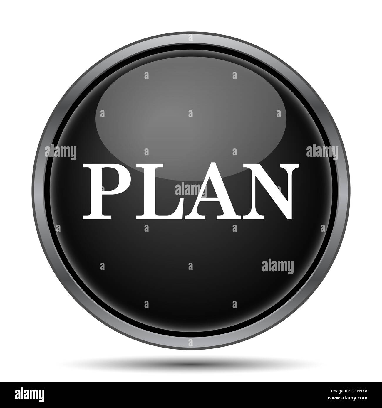 Plan icon. Internet button on white background Stock Photo - Alamy