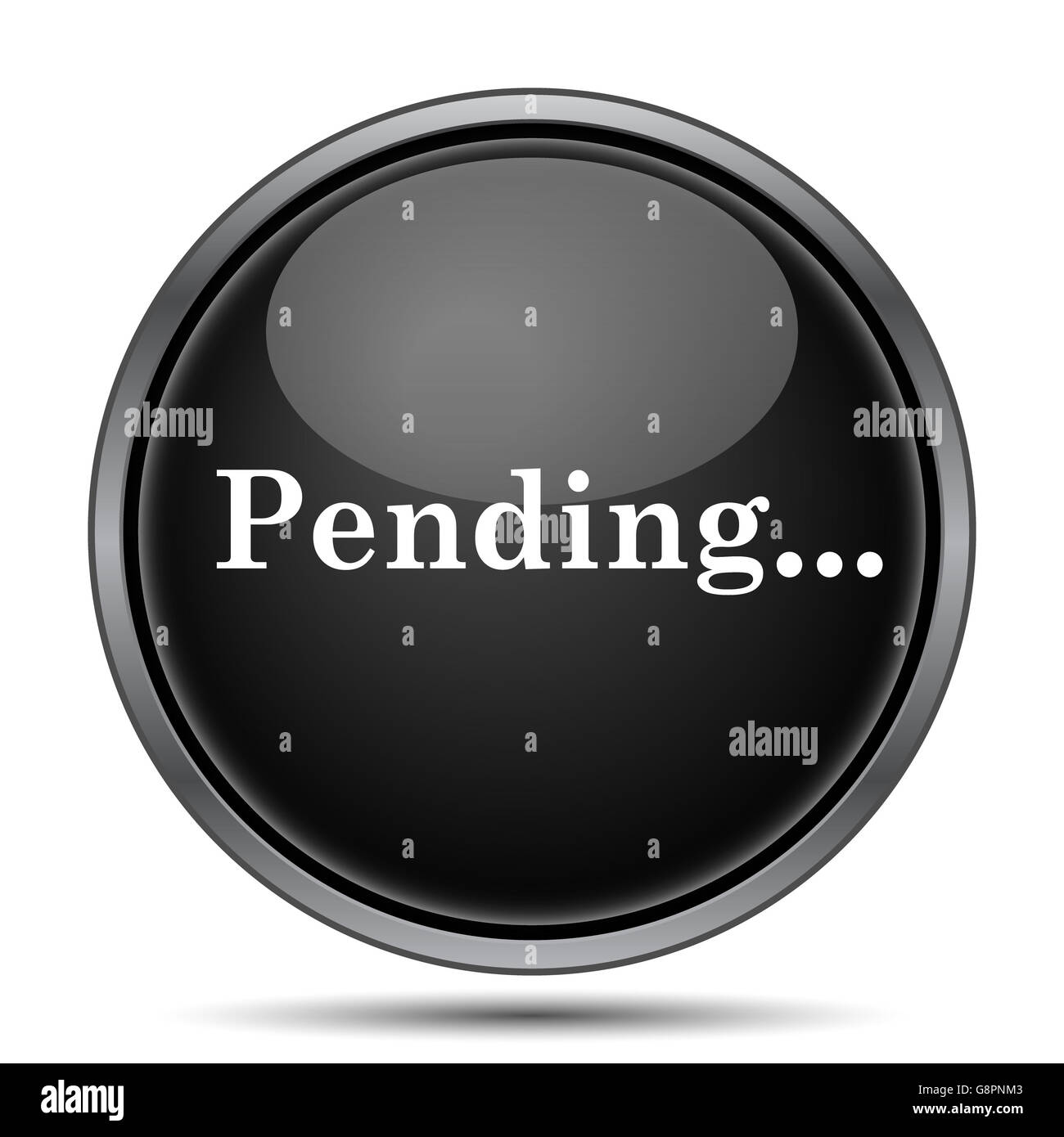 Pending icon. Internet button on white background Stock Photo - Alamy
