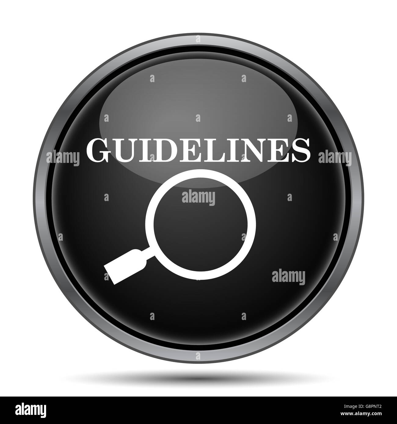 Guidelines icon. Internet button on white background Stock Photo - Alamy