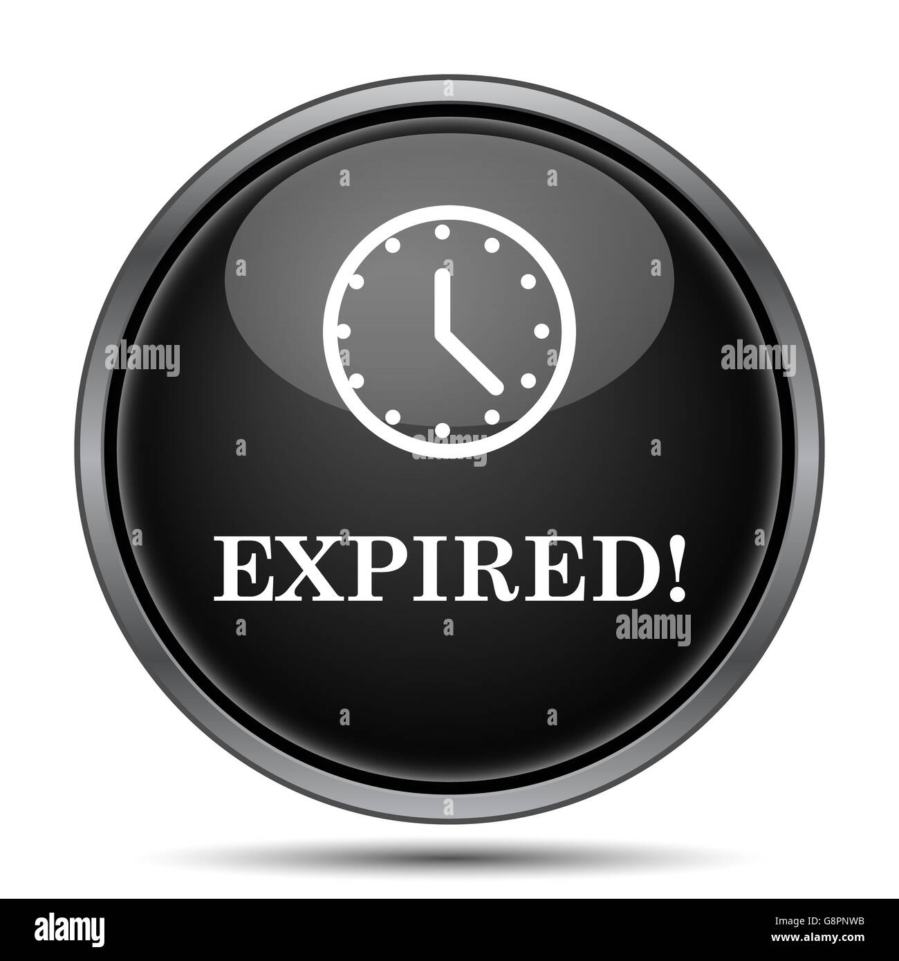 Expired icon. Internet button on white background Stock Photo - Alamy