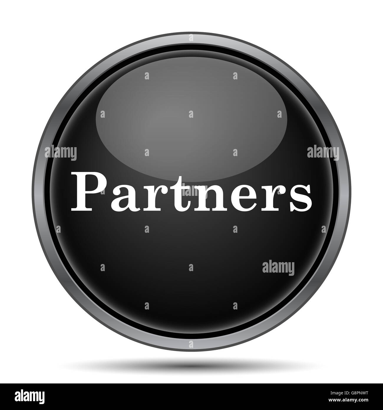 Partners icon. Internet button on white background Stock Photo - Alamy