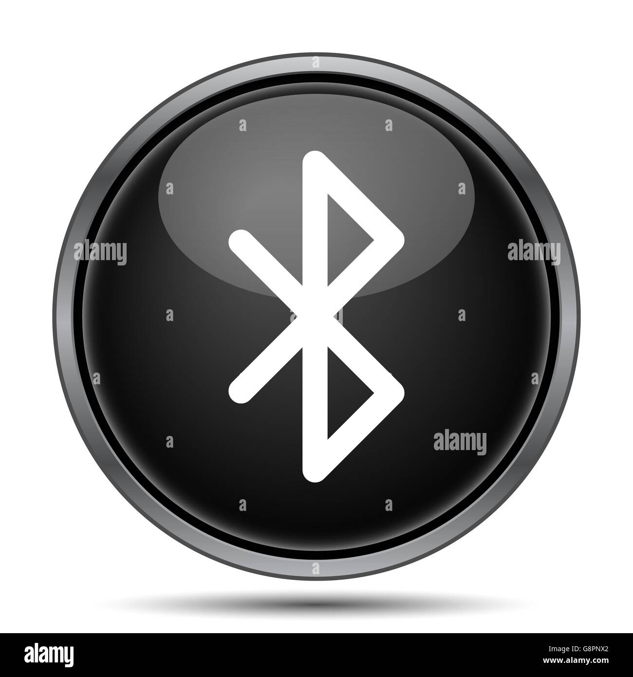 Bluetooth icon. Internet button on white background Stock Photo - Alamy