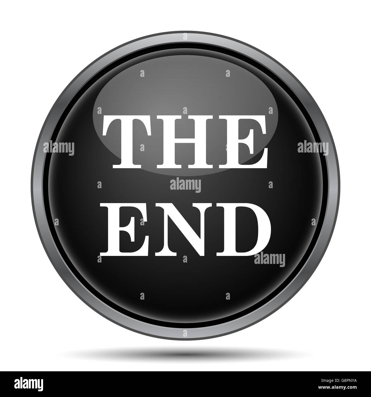 The End icon. Internet button on white background Stock Photo - Alamy