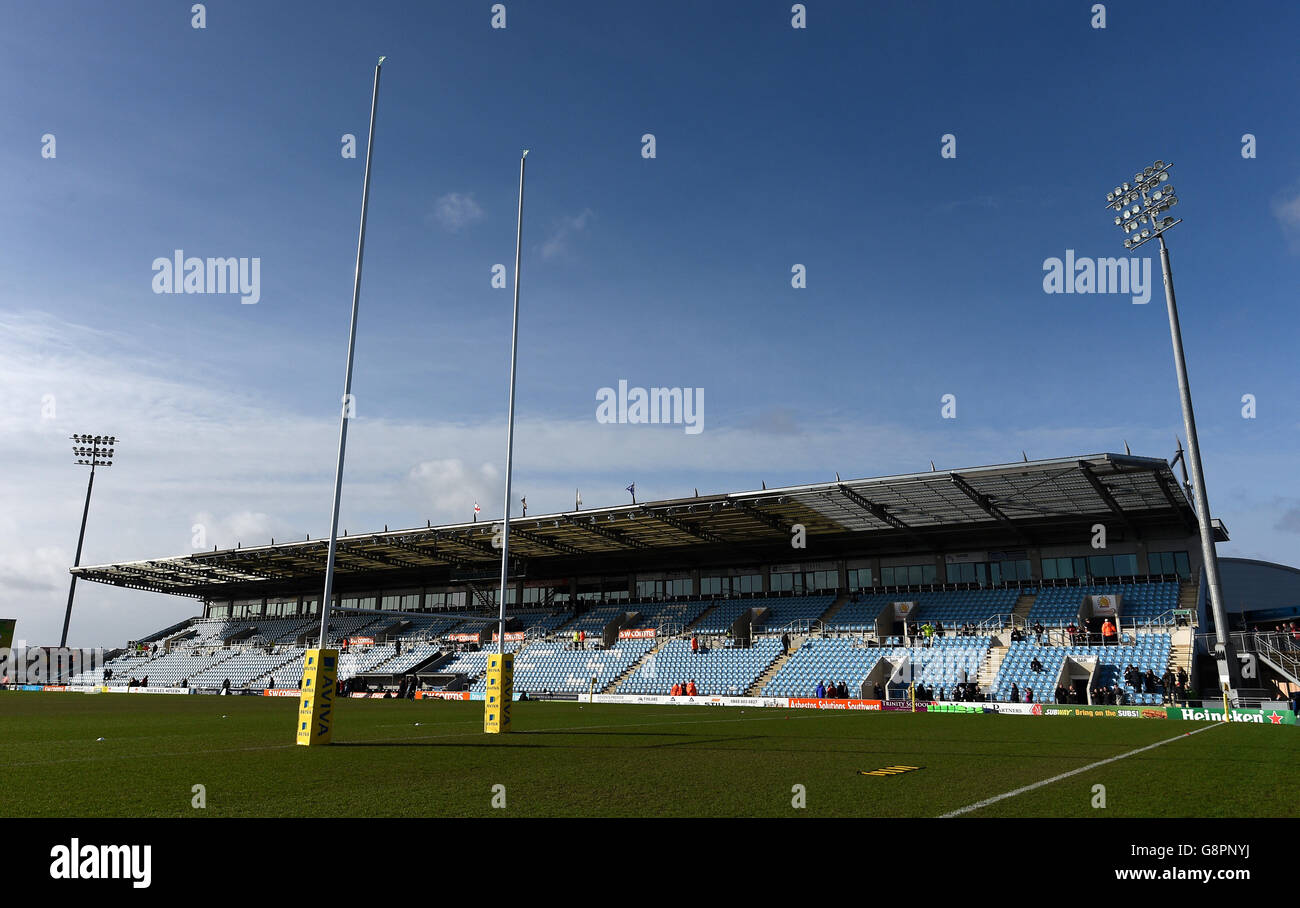 Exeter Chiefs v Saracens - Aviva Premiership - Sandy Park Stock Photo ...