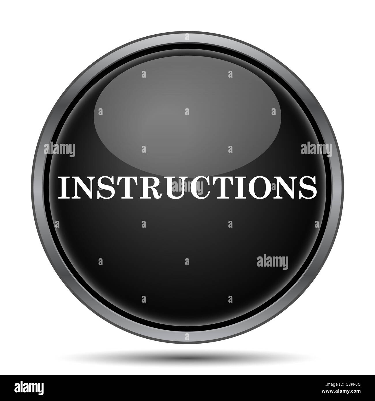 Black on white instructions Cut Out Stock Images & Pictures - Alamy