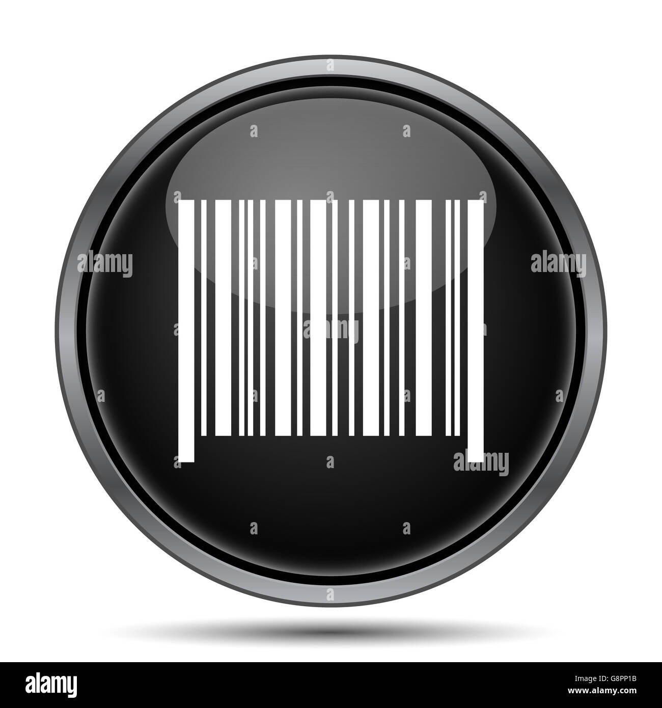 Barcode icon. Internet button on white background Stock Photo - Alamy