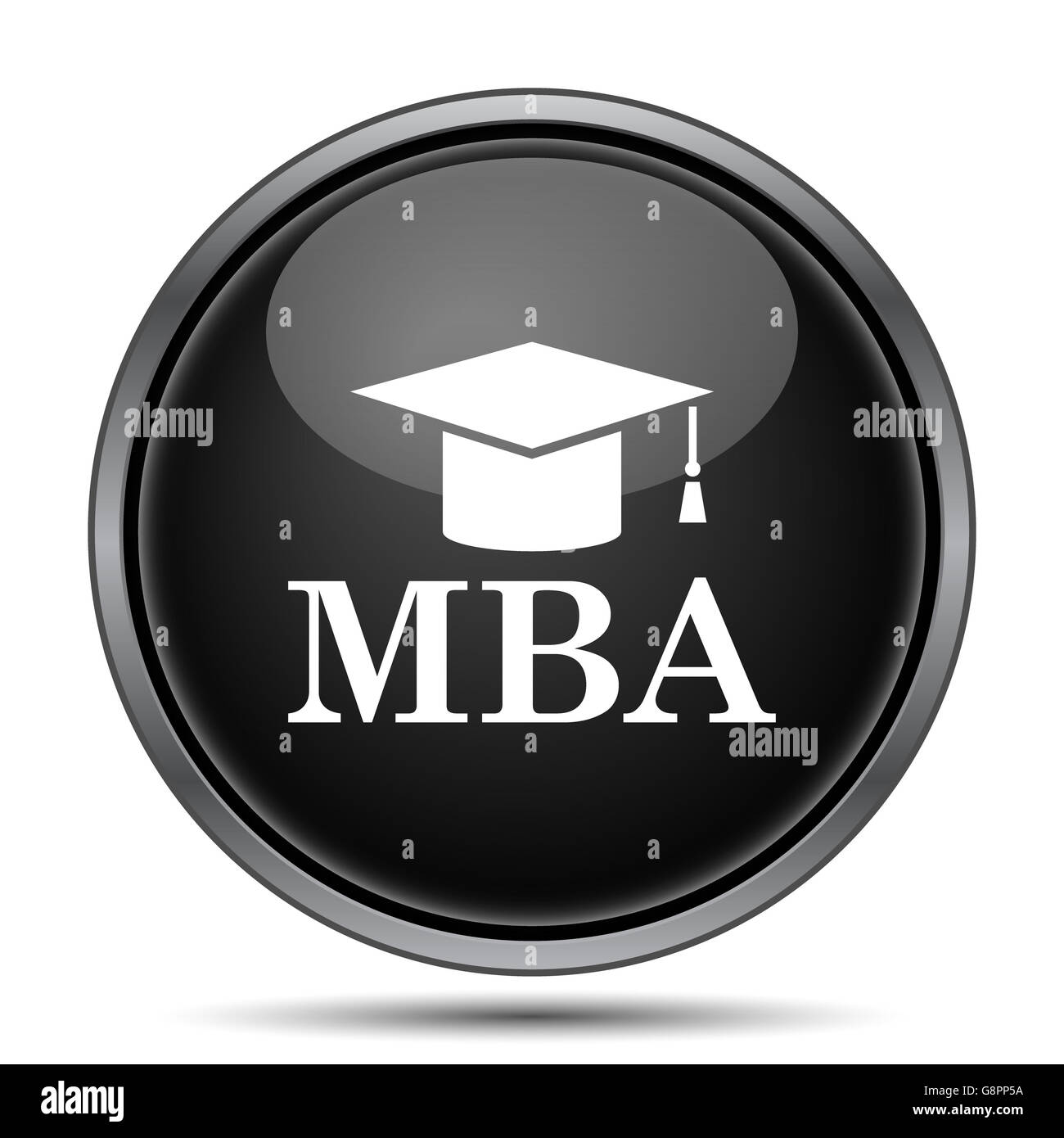 MBA icon. Internet button on white background Stock Photo - Alamy