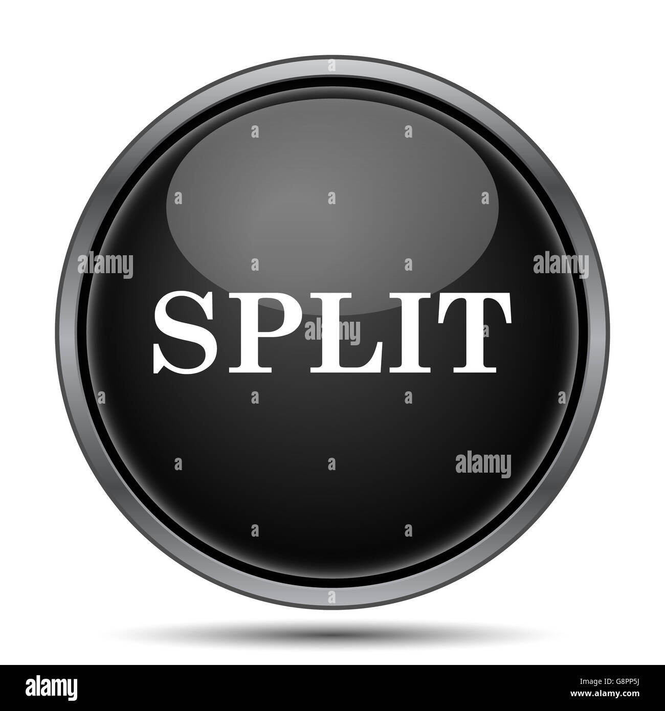 Split icon. Internet button on white background Stock Photo - Alamy