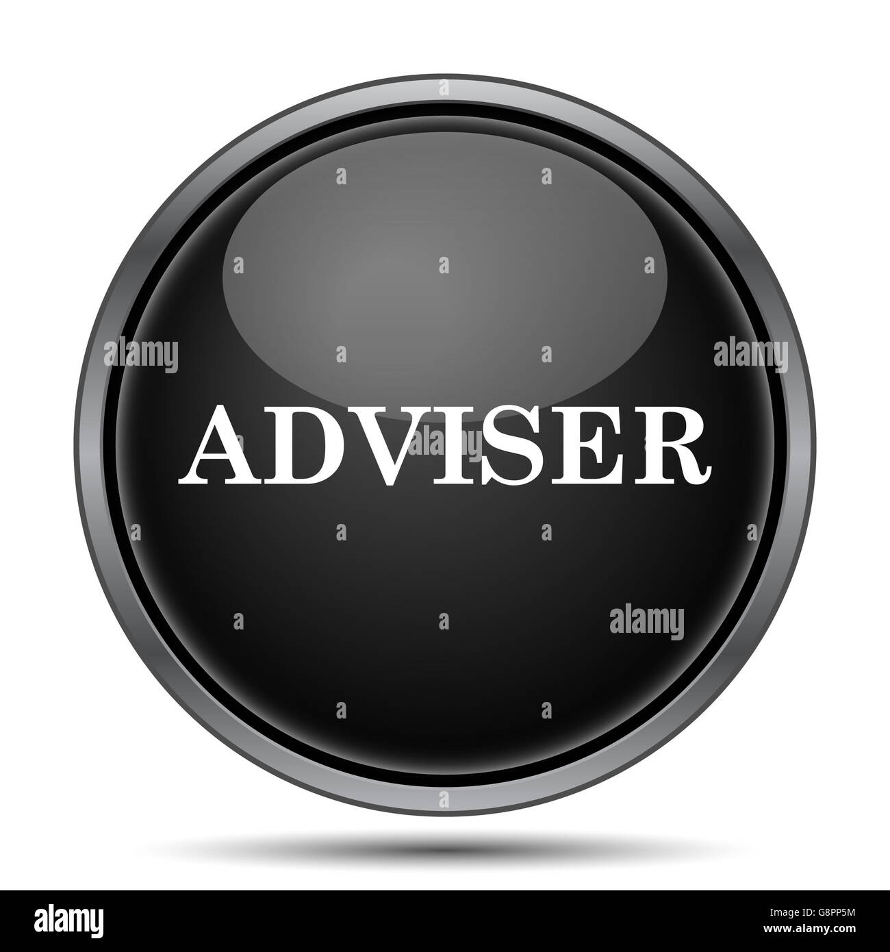 Adviser icon. Internet button on white background Stock Photo - Alamy