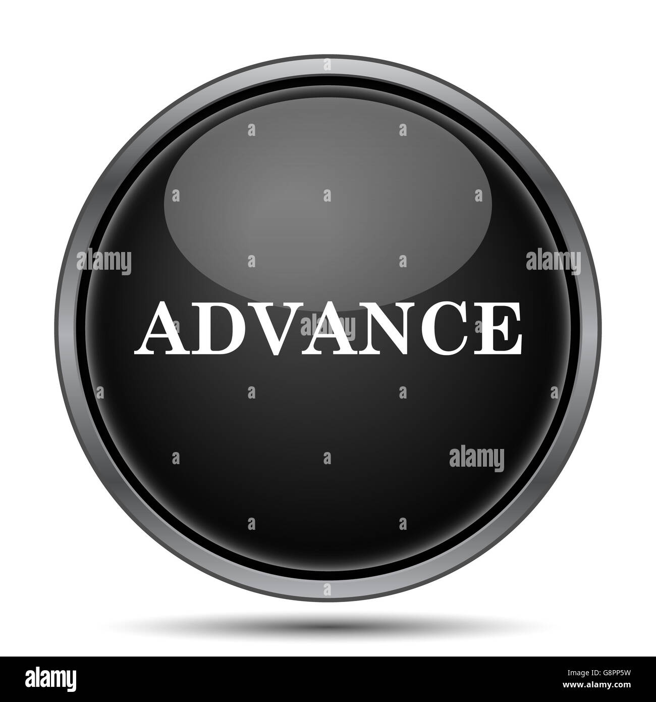 Advance icon. Internet button on white background Stock Photo - Alamy