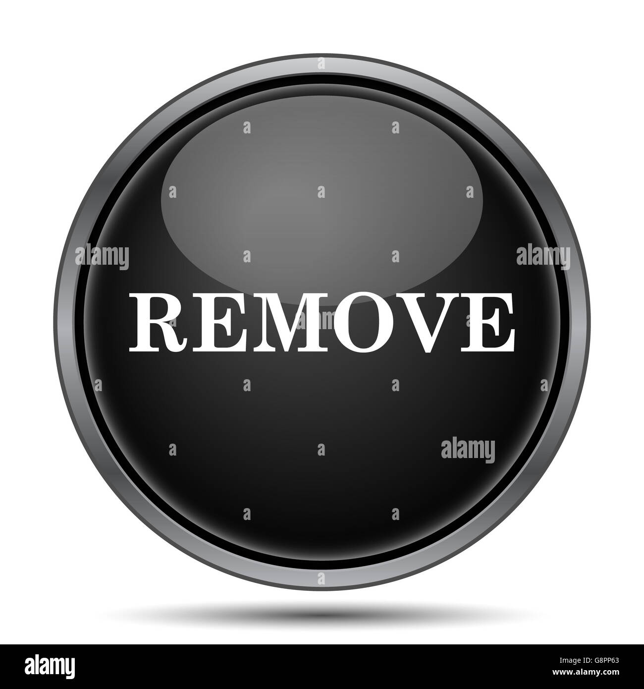 Remove icon. Internet button on white background Stock Photo - Alamy