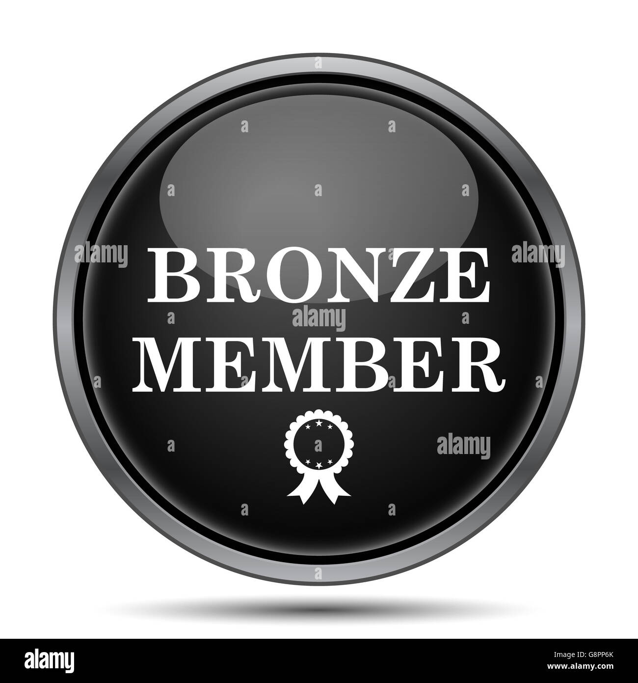 Bronze member icon. Internet button on white background Stock Photo - Alamy
