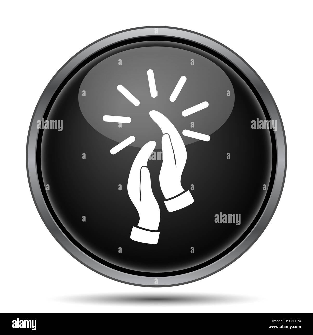 Applause icon. Internet button on white background Stock Photo - Alamy