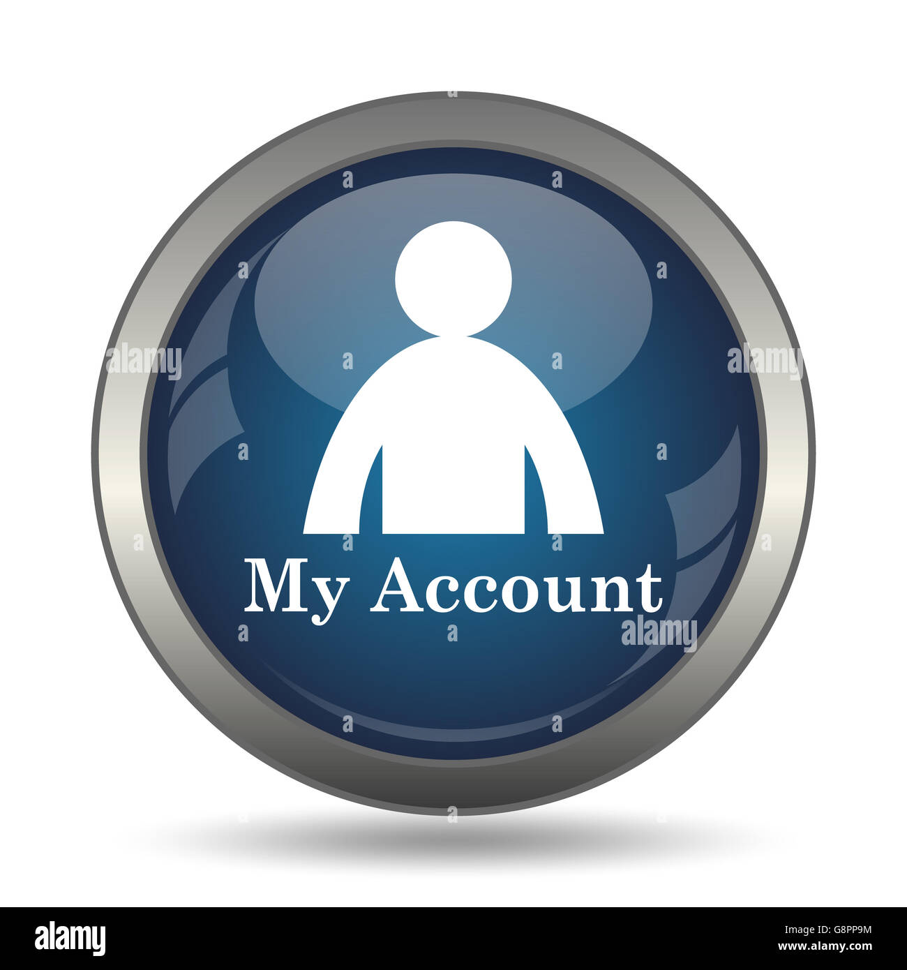 My account icon. Internet button on white background Stock Photo - Alamy