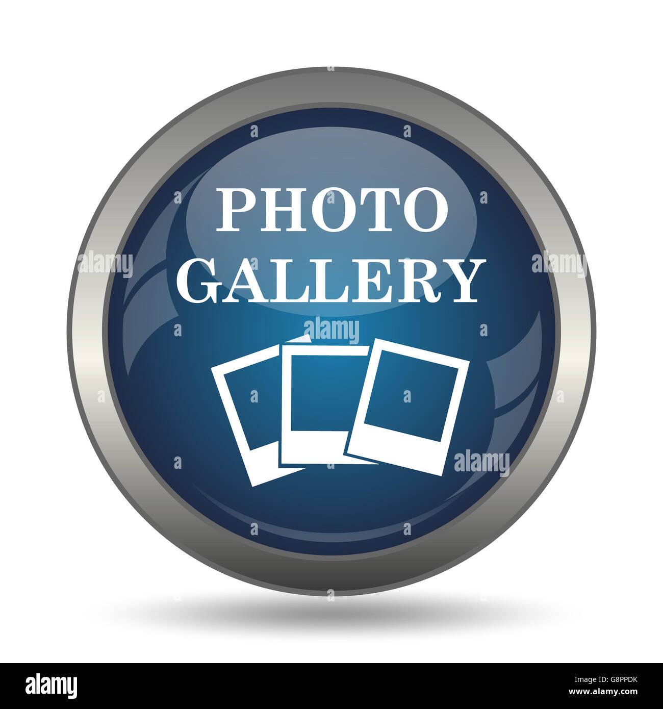 Photo gallery icon. Internet button on white background Stock Photo - Alamy