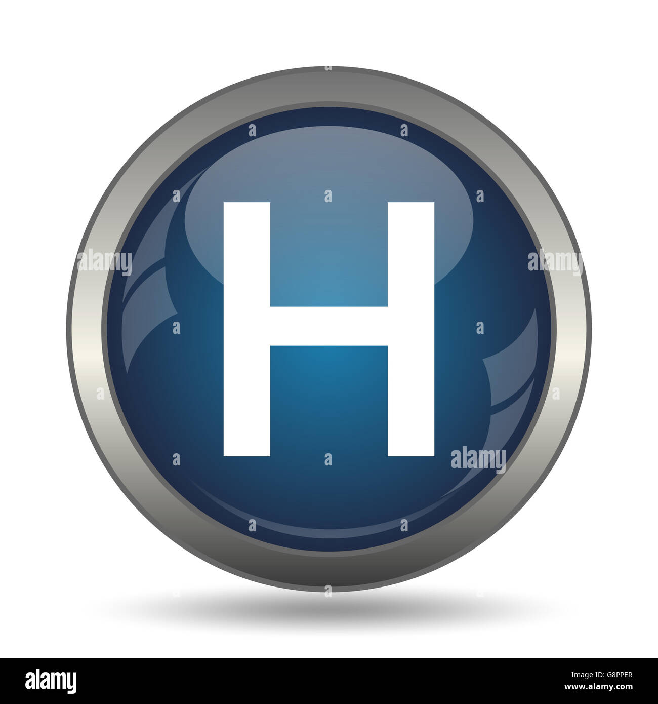 Hospital icon. Internet button on white background Stock Photo - Alamy