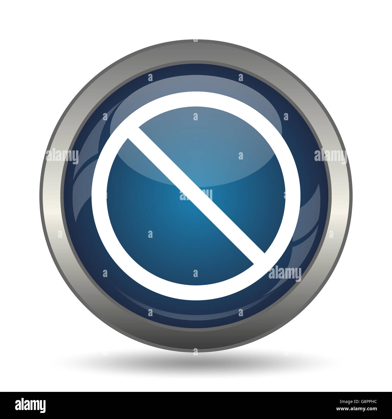 Forbidden icon. Internet button on white background Stock Photo - Alamy