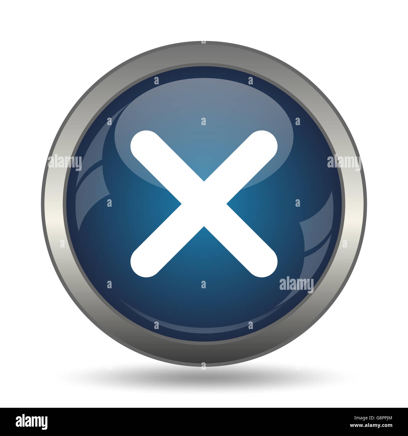 X close icon. Internet button on white background Stock Photo - Alamy