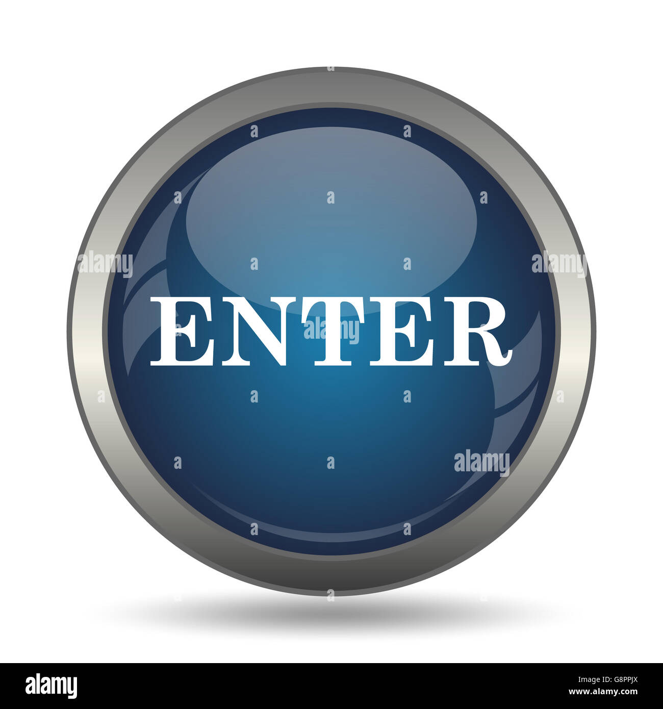 Enter icon. Internet button on white background Stock Photo - Alamy