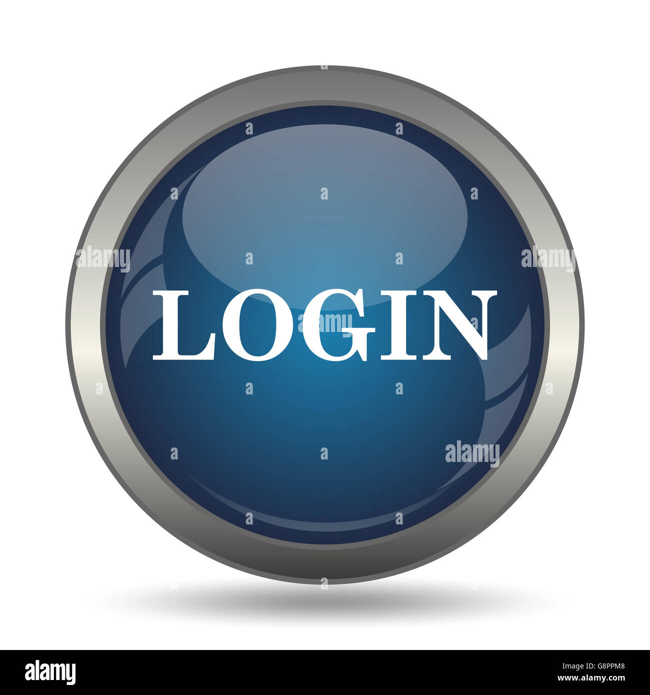 Login icon. Internet button on white background Stock Photo - Alamy