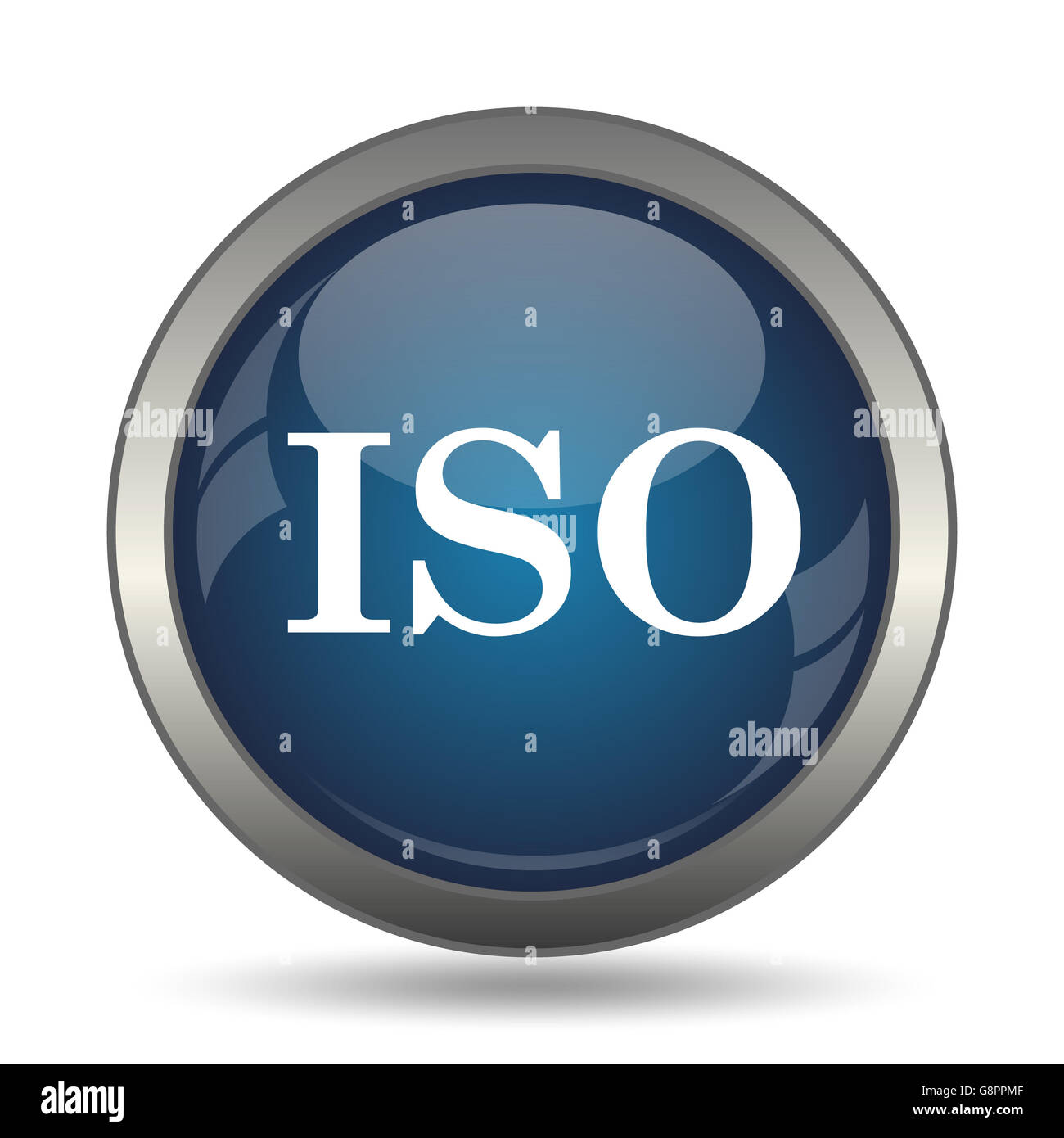 ISO icon. Internet button on white background Stock Photo - Alamy