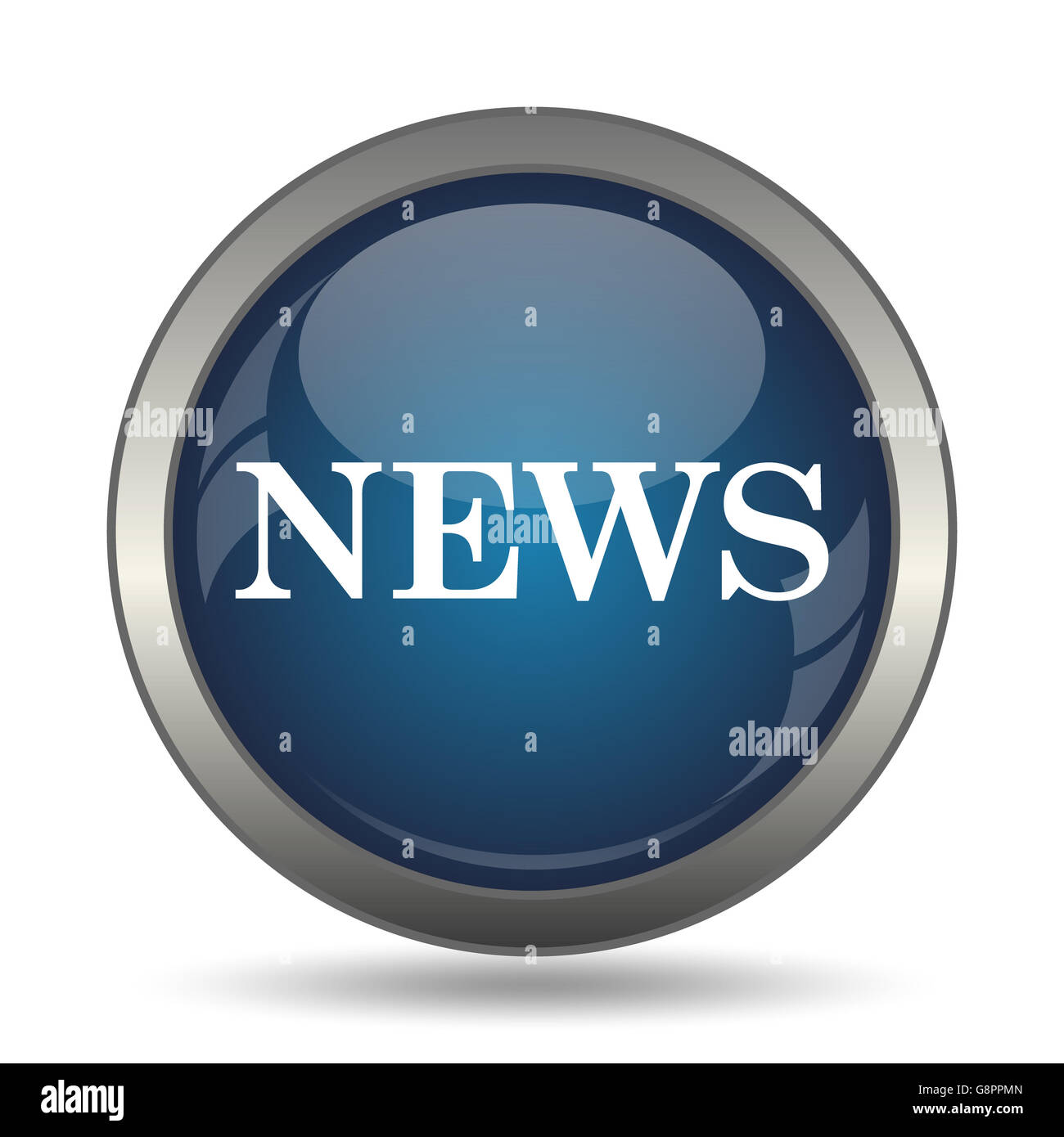 News icon. Internet button on white background Stock Photo - Alamy