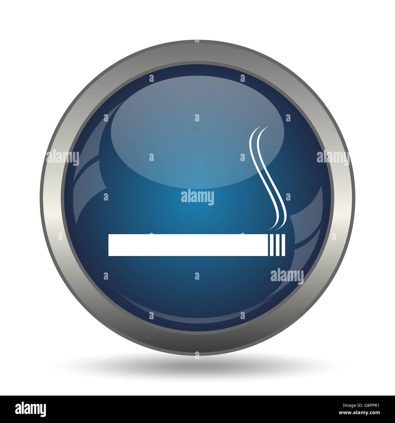 Cigarette icon. Internet button on white background Stock Photo - Alamy