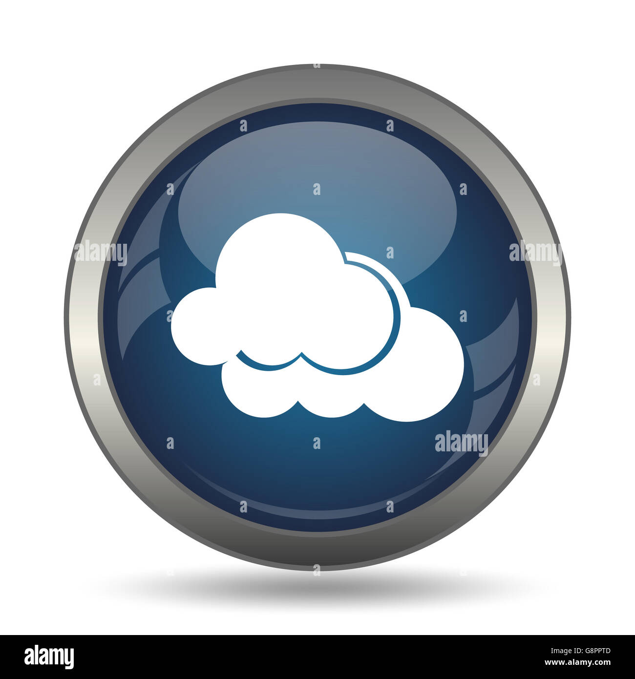 Clouds icon. Internet button on white background Stock Photo - Alamy