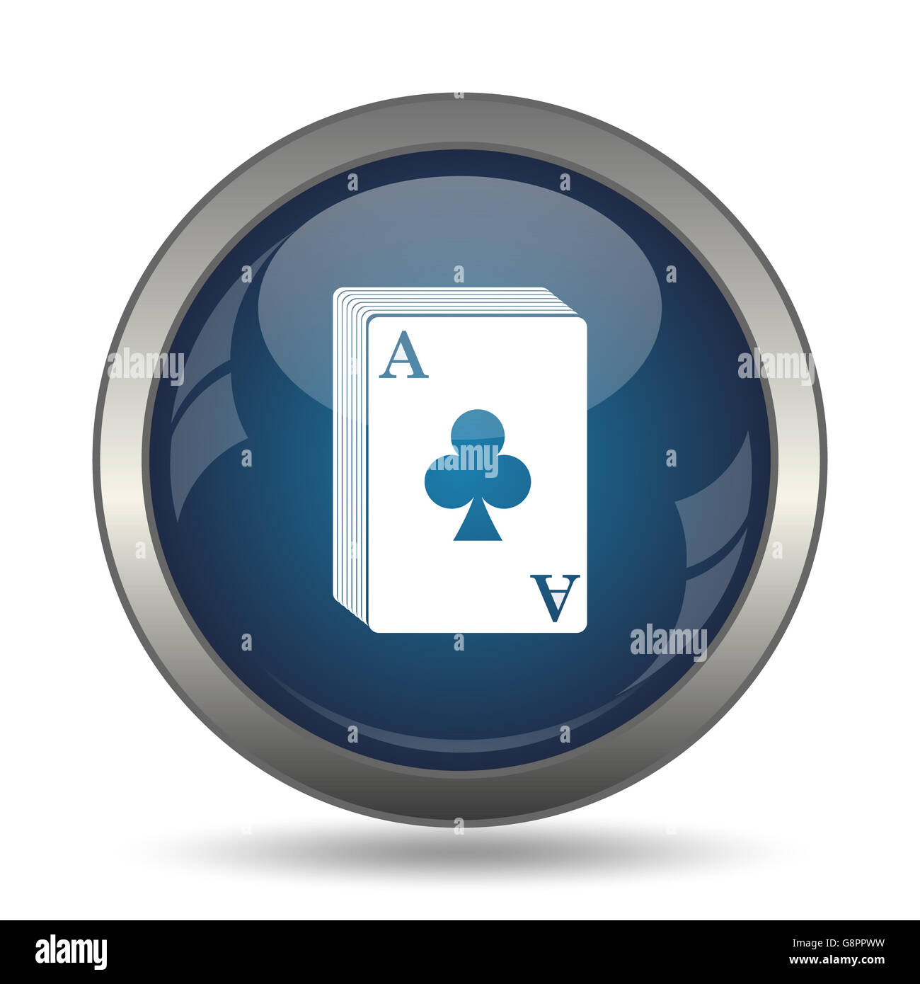 Deck of cards icon. Internet button on white background Stock Photo - Alamy