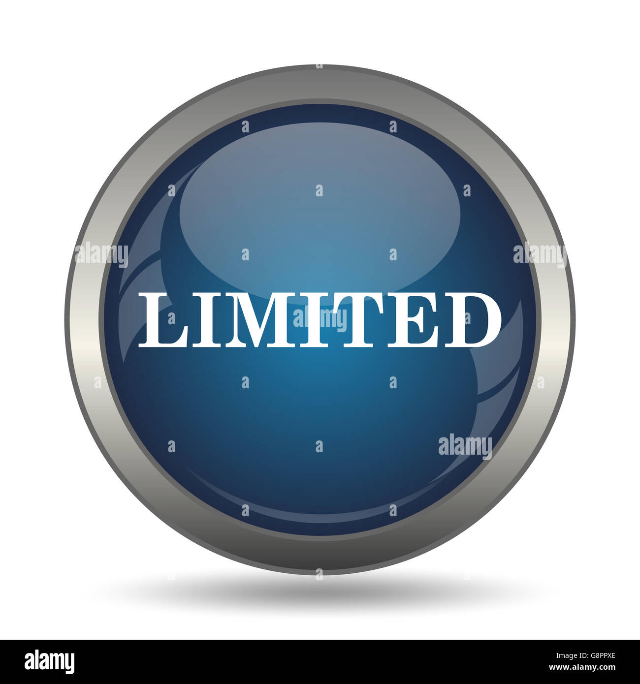 Limited icon. Internet button on white background Stock Photo - Alamy
