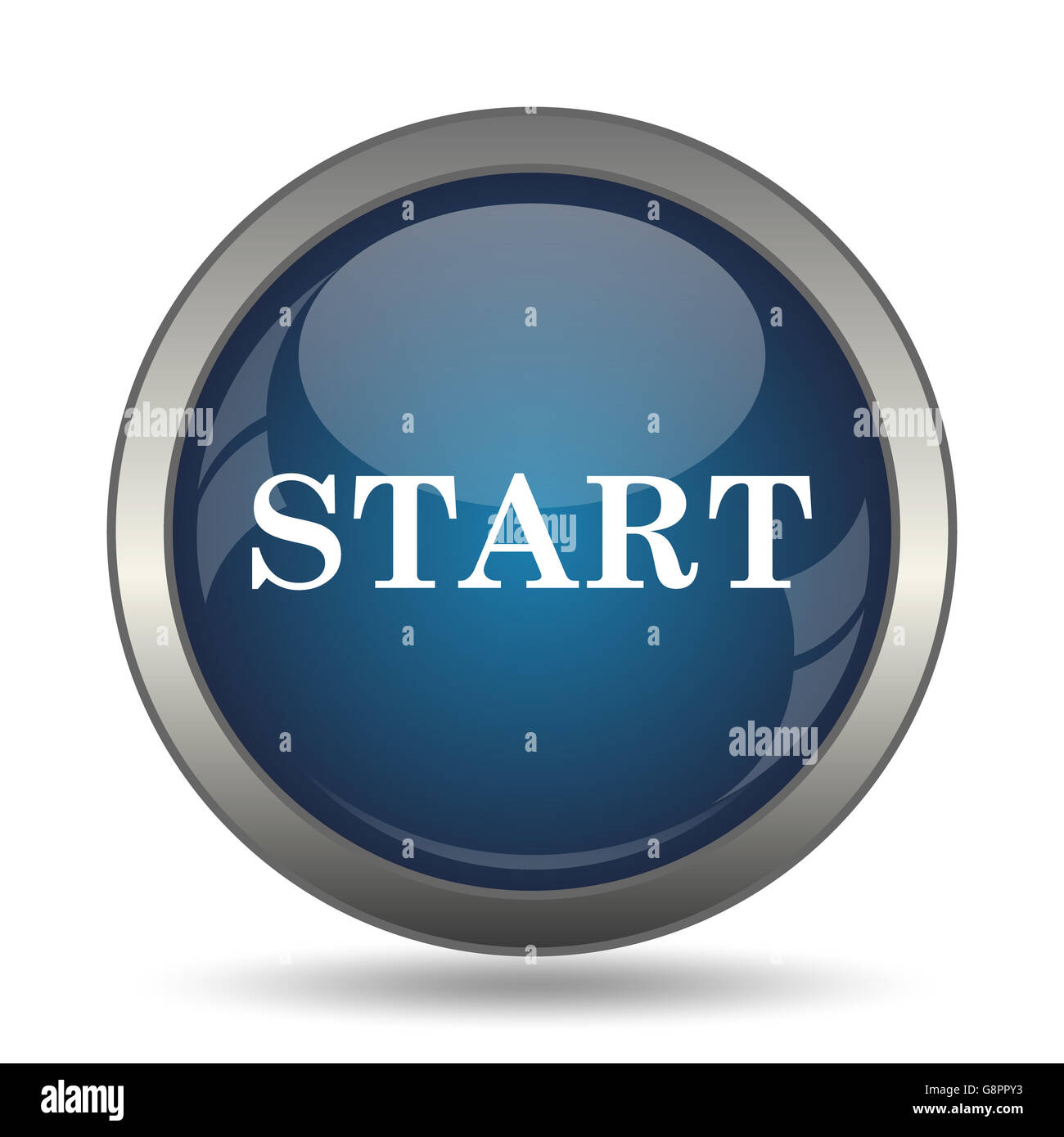 Start icon. Internet button on white background Stock Photo - Alamy
